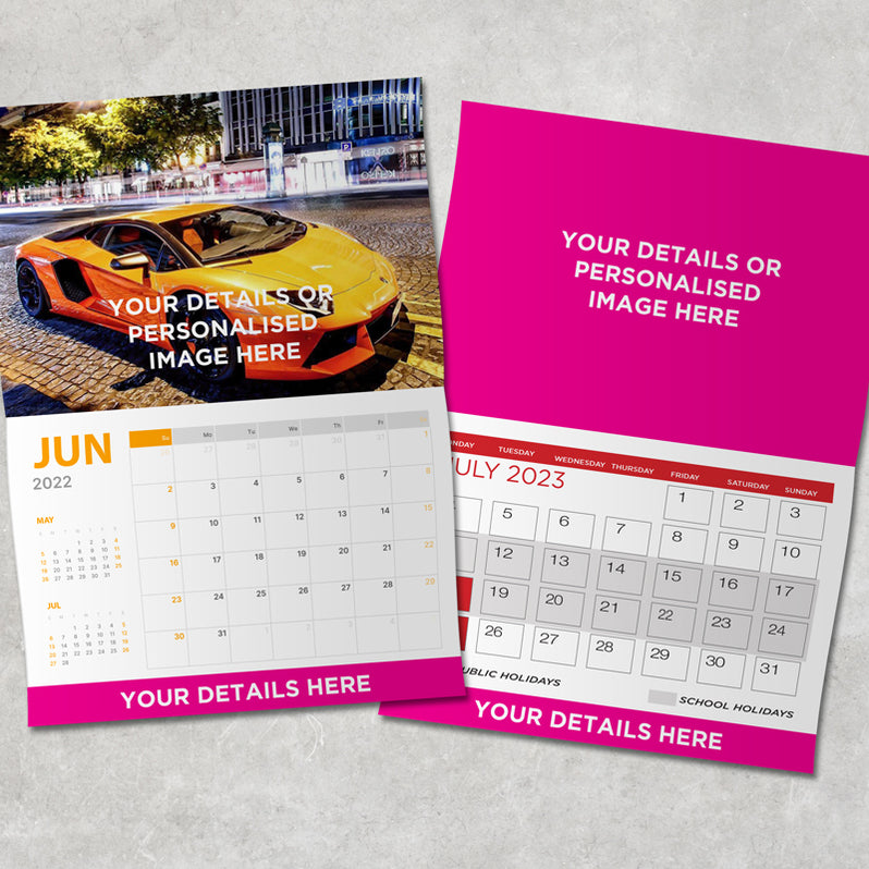 Personalised A4 Landscape Stapled Calendar — The Print Company