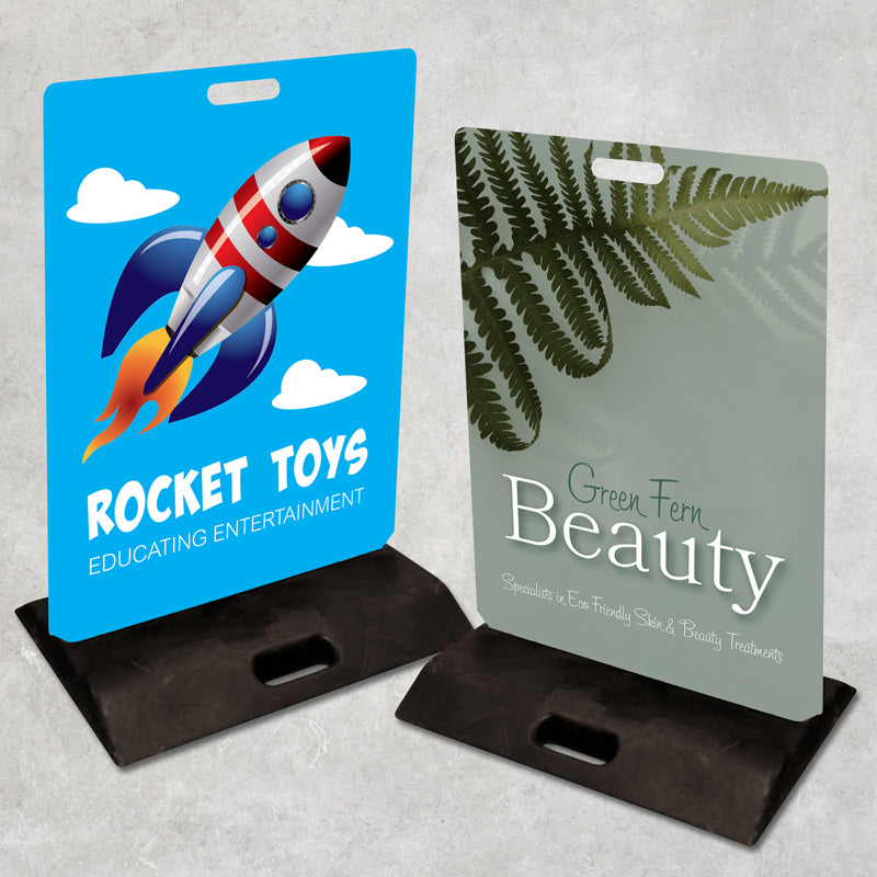 Double Sided Foot Path Sign (800x600mm) with Rubber Base — The Print ...