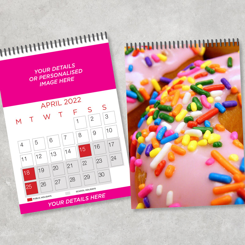 Personalised A4 Portrait Wiro Bound Calendar — The Print Company
